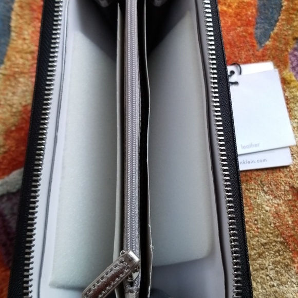Calvin Klein | Bags | Calvin Klein Leather Smiley Blueblack Wallet ...
